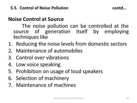 Noise Pollution Prevention Methods