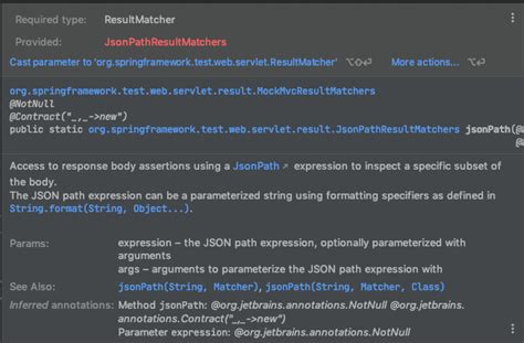 java jsonpath cast issue in junit5 spring boot with
