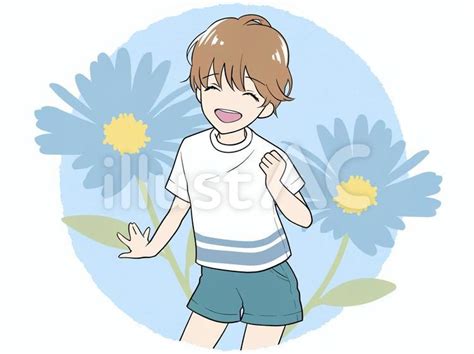 ガッツポーズの子供 男の子 かわいい素材イラスト No 22857216／無料イラスト フリー素材なら「イラストac」
