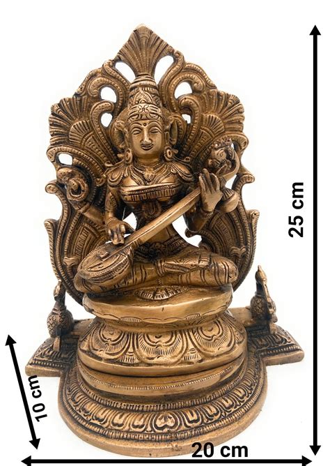 Bhunes Brass Laxmi Idol Brass Lakshmi Statue Murti Goddess Maha