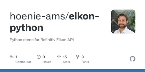 github hoenie ams eikon python python demo for refinitiv eikon api