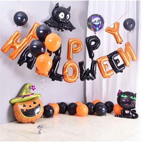 👻🎃 ป้ายฮาโลวีน ตกแต่งวันฮาโลวีน ฮาโลวีน ใยแมงมุม โครงกระดูกเรืองแสง