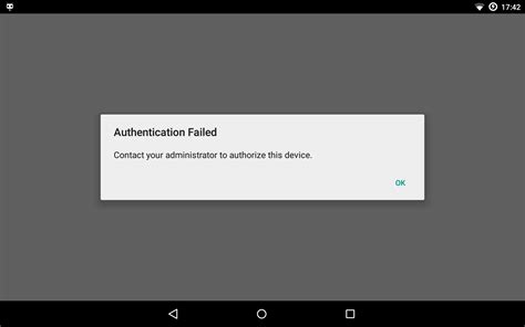 authentication failed contact admin to authorize this device · issue