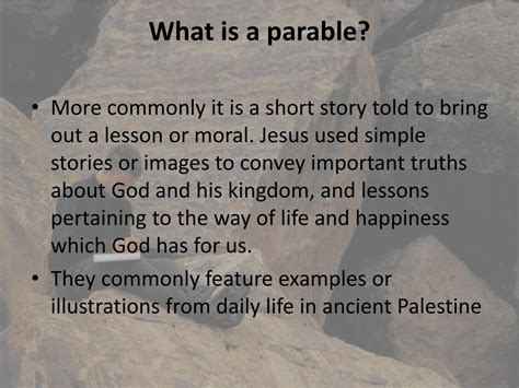 Ppt The Parables Of Jesus Powerpoint Presentation Free Download Id