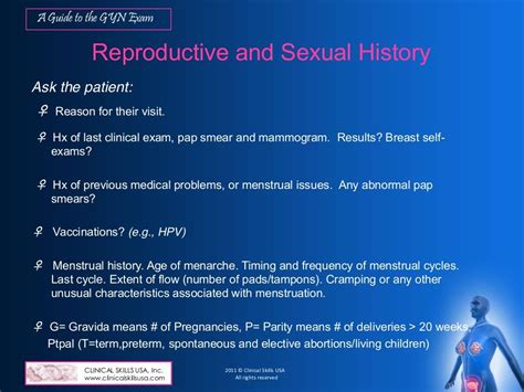 A Guide To The Clinical Gynecological Exam As Instructed By A Female