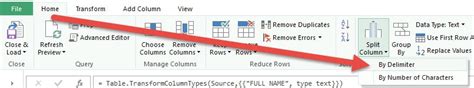 split first and last name using power query myexcelonline