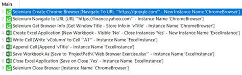 access website information openbots