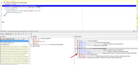 javascript undefined method `logs for