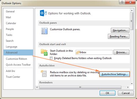 how to archive in outlook automatically or manually