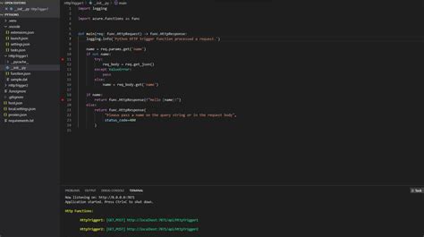debuging multiple python azure functions locally in vs code stack