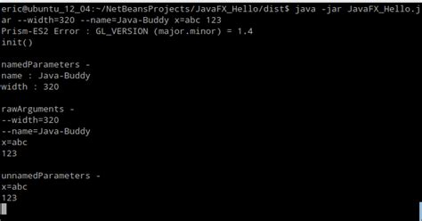 java buddy get parameters arguments in javafx application