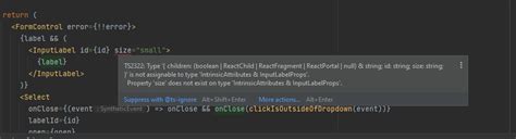 [inputlabel] does not accept prop size in typescript · issue 31089