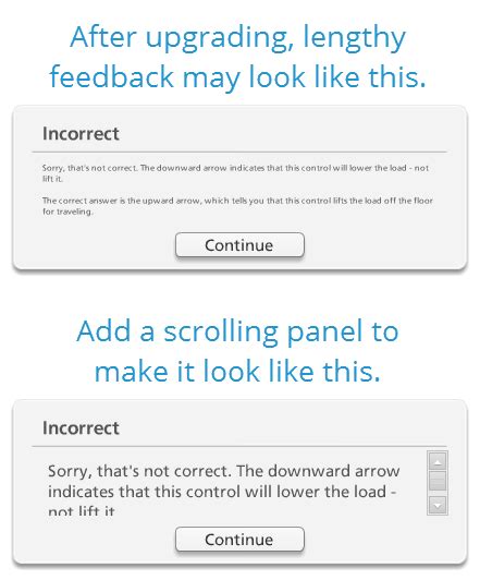 articulate 360 quizmaker 360 use scrolling panels to display lengthy