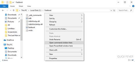 enable “open command window here” option in shift right