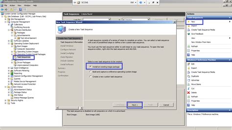 create a task sequence to deploy windows operating system