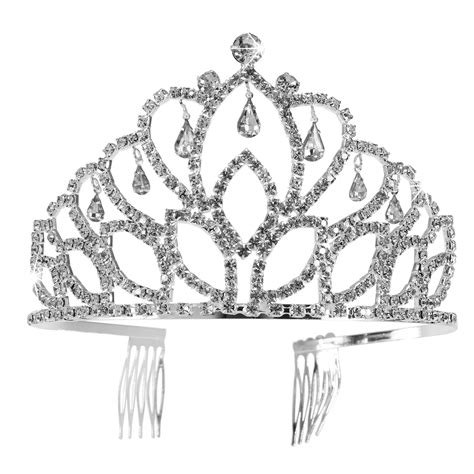 Wedding Bridal Tiara Crystal Rhinestones Tiara Crown With Comb Sparkle