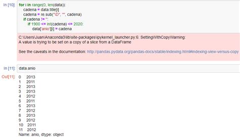 python reemplazar valores celda por celdas dentro de un for en pandas