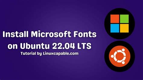 how to install microsoft fonts on ubuntu 22 04 lts