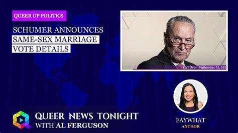 Schumer Announces Same Sex Marriage Vote Details Youtube