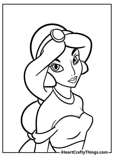 Princess Jasmine Coloring Pages 44 Free Printables Jasmine Coloring