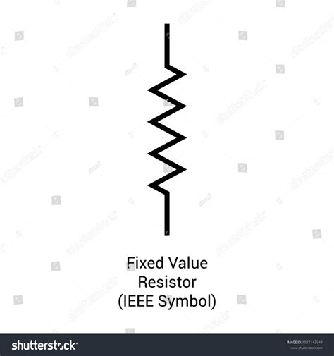 Fixed Value Resistor Symbol Ieee Symbols Vetor Stock Livre De
