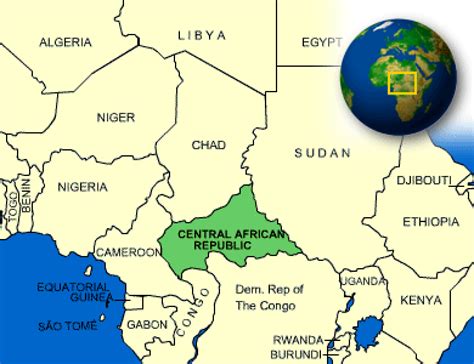 Map Of Central African Republic Countryreports