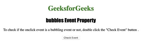 html bubbles event用法及代碼示例 純淨天空