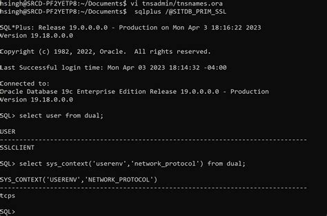 configuring tls in oracle database for connection encryption and