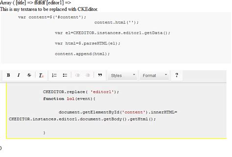 javascript how to save ckeditor content in mysql database stack