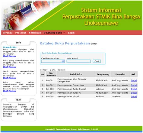 source code aplikasi perpustakaan menggunakan php dan mysql bale kode
