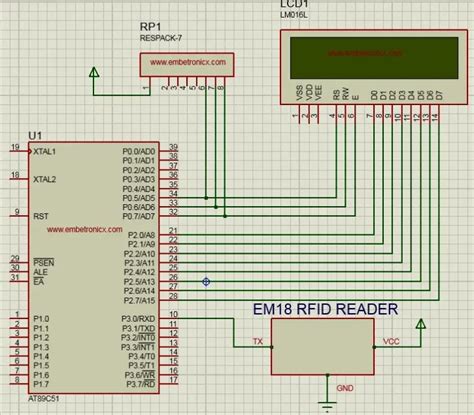 rfid interfacing with 8051 em18 embetronicx