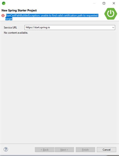 java spring boot project generation issue stack overflow