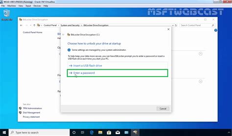 how to use bitlocker encryption without a tpm in windows 10
