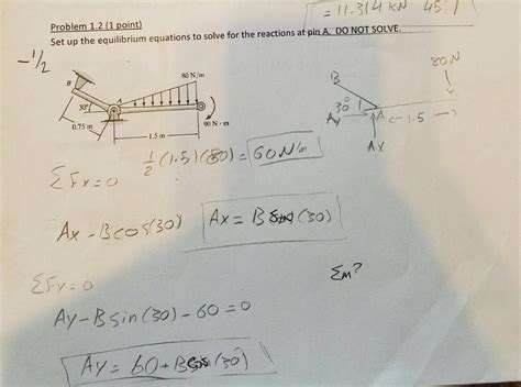 Solved Set Up The Equilibrium Equations To Solve For The