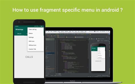 how to use fragment specific menu in android