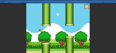 flappy bird game in unity engine with source code source