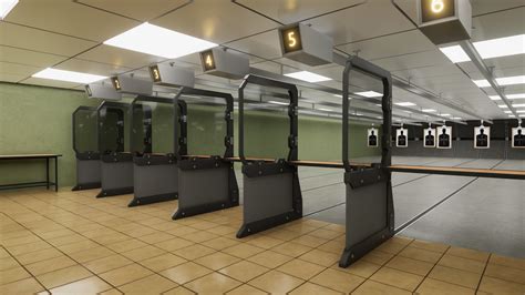 hq shooting range 3d model realtime cgtrader