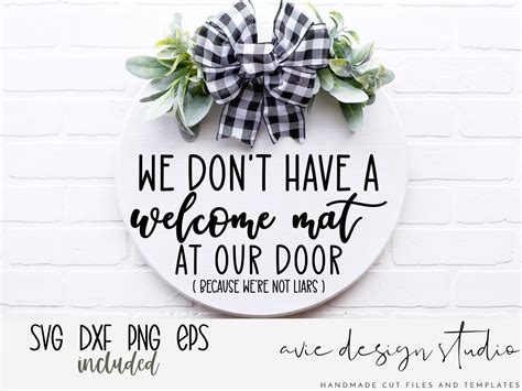 Welcome Mat Svg Funny Welcome Svg Door Hanger Svg Welcome Etsy Canada
