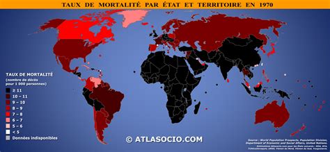 Carte Du Monde Taux De Mortalité Par État