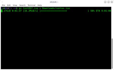 use pv command to monitor the progress of data in linux ostechnix