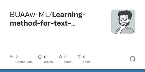 github buaaw ml learning method for text classification