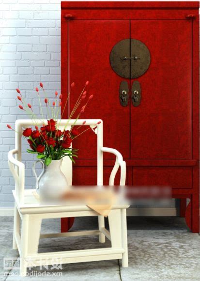 White Chair With Flower Pot Free 3d Model Max Open3dmodel