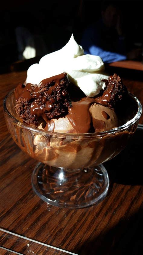 Dark Chocolate Brownie Sundae With Dark Chocolate Ice Cream Picco