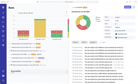 real time analytics for automated test reports test management