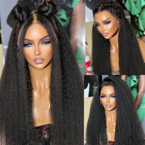 Unice Realistic 4c Kinky Edges 13x4 Lace Front Kinky Straight Wig