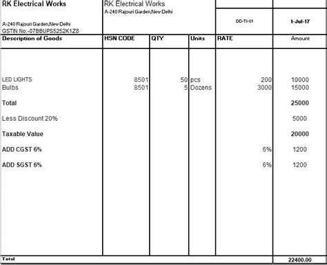 tally gst invoice template invoice format in excel invoice format