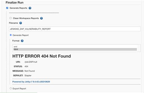 owasp getting error a problem occurred while processing the request