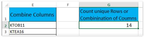 how to count the number of unique rows combinations of