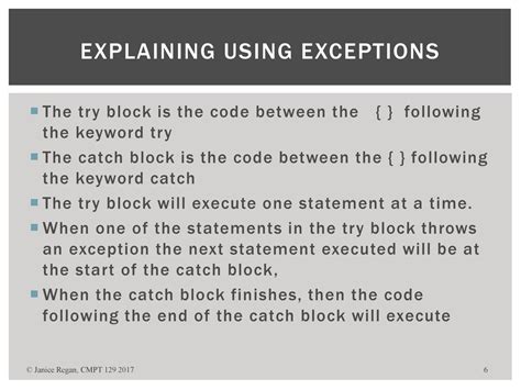 exceptions exceptions are used to signal that an unexpected event has