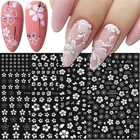 White Nail Designs With Flowers Design Talk